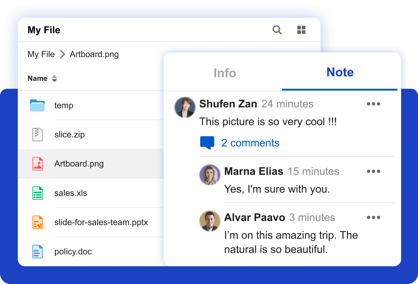Internal Communications Tool with File Sharing